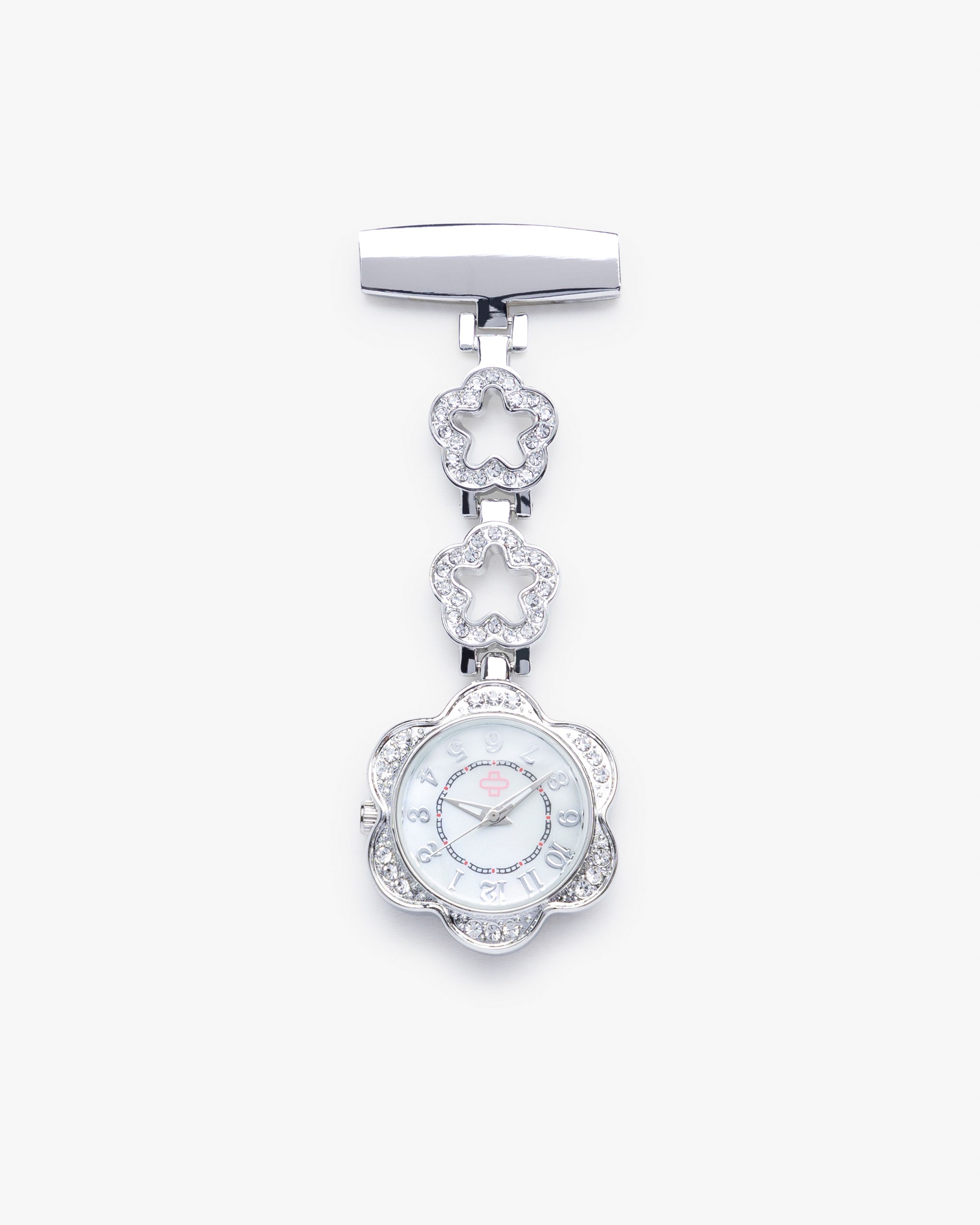 Systerur Blomma Strass Silver | Bara hos Vårdväskan